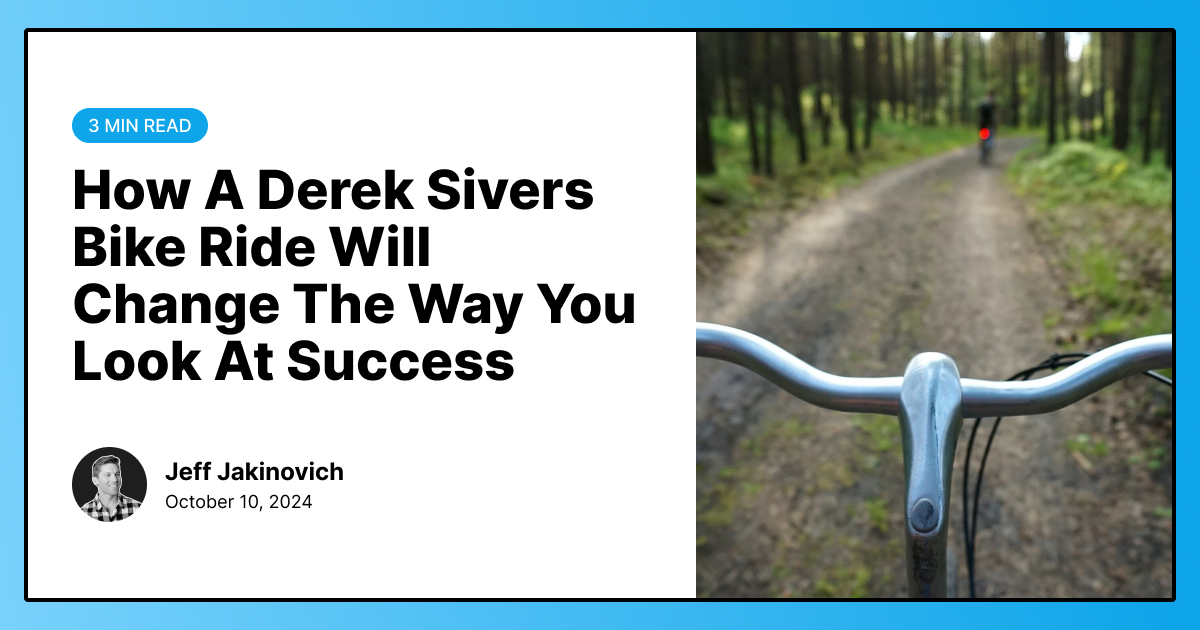 Derek Sivers Lesson In Success | Jeff Builds Tech